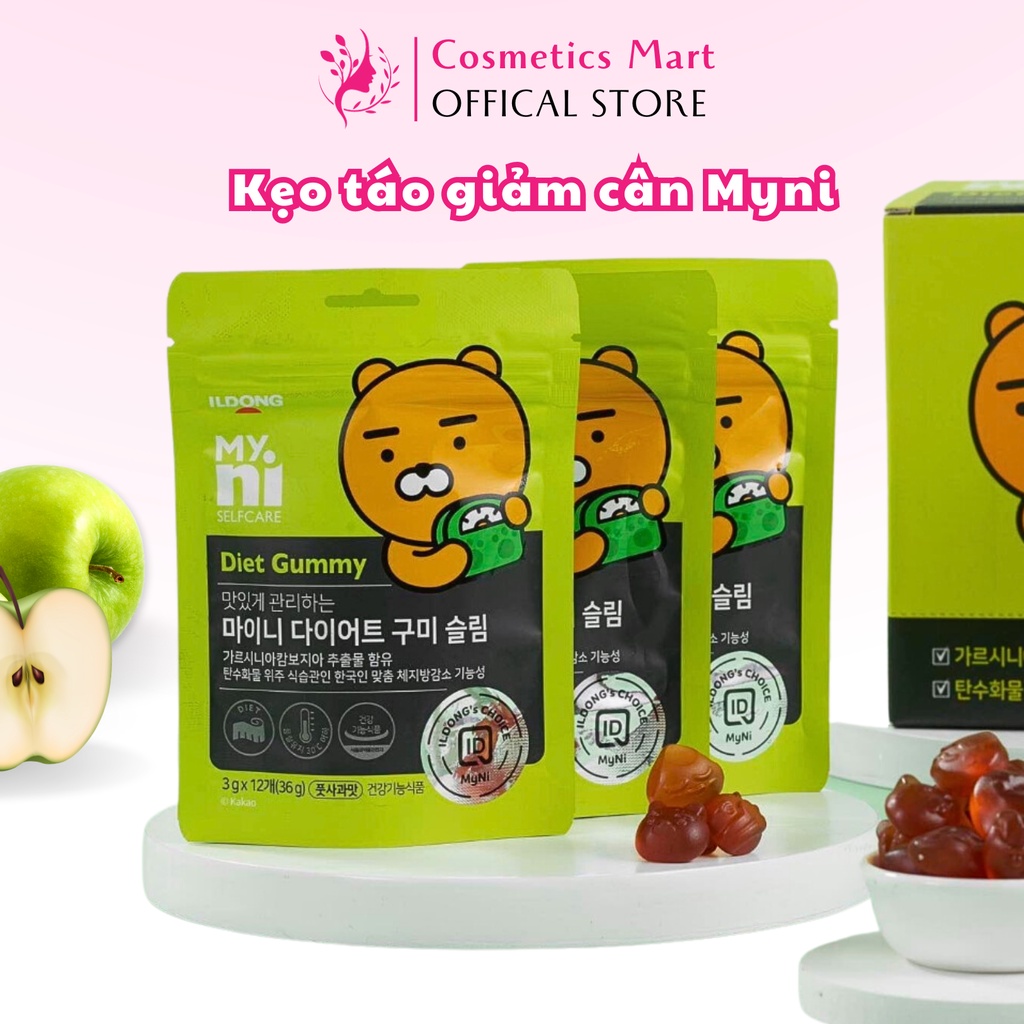 Kẹo Táo Giảm Cân Gummy ILDONG Myni Selfcare Diet Hàn Quốc Gói 12 viên ...