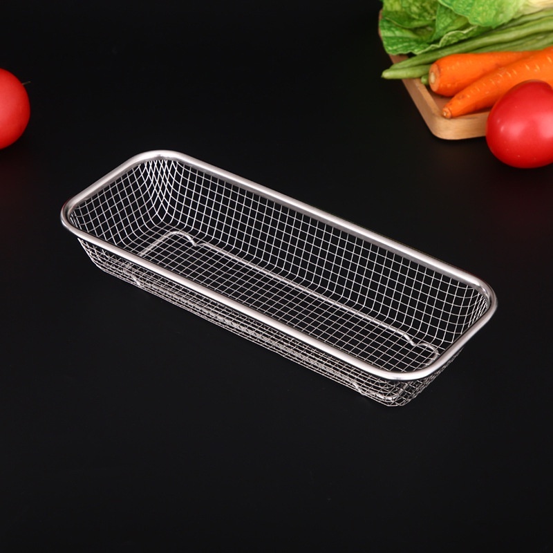 Rổ lưới inox 304 đựng thức ăn chiên , ráo rau củ dày dặn sáng bóng cao ...