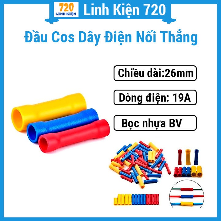 Set 100 đầu cos dây điện nối thẳng bọc nhựa BV đủ loại BV1.25/BV2/BV5.5, siêu tiện lợi | Shopee ...