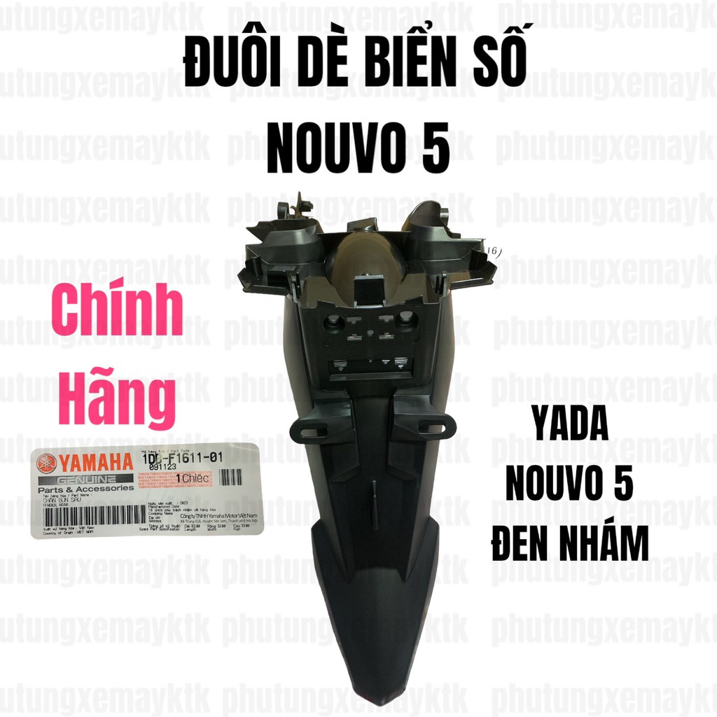[Chính hãng Yamaha]YADA-Nouvo 5-Đuôi dè biển số(Đen nhám) Phụ tùng phụ ...