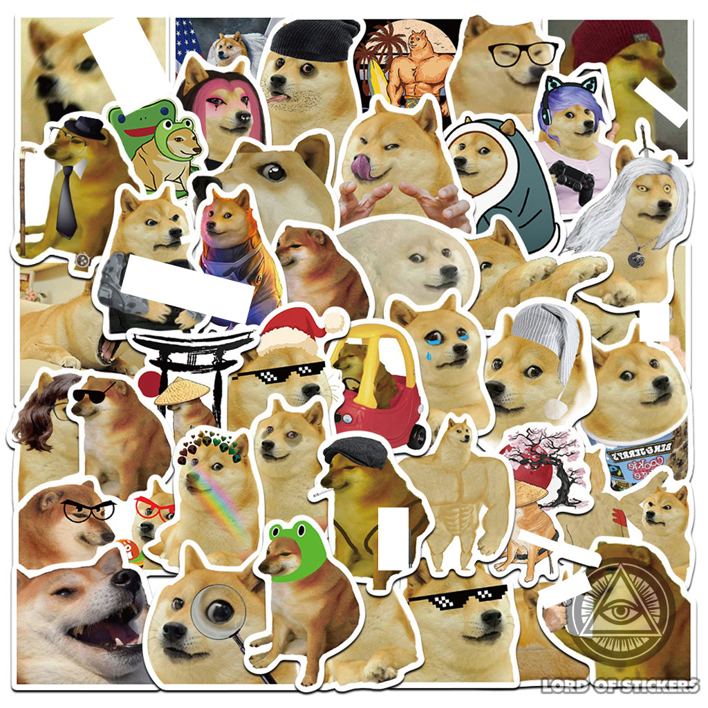 Set 50 Sticker Cheems Doge Meme Chó Vui Nhộn Hài Hước, Hình Dán Chống ...