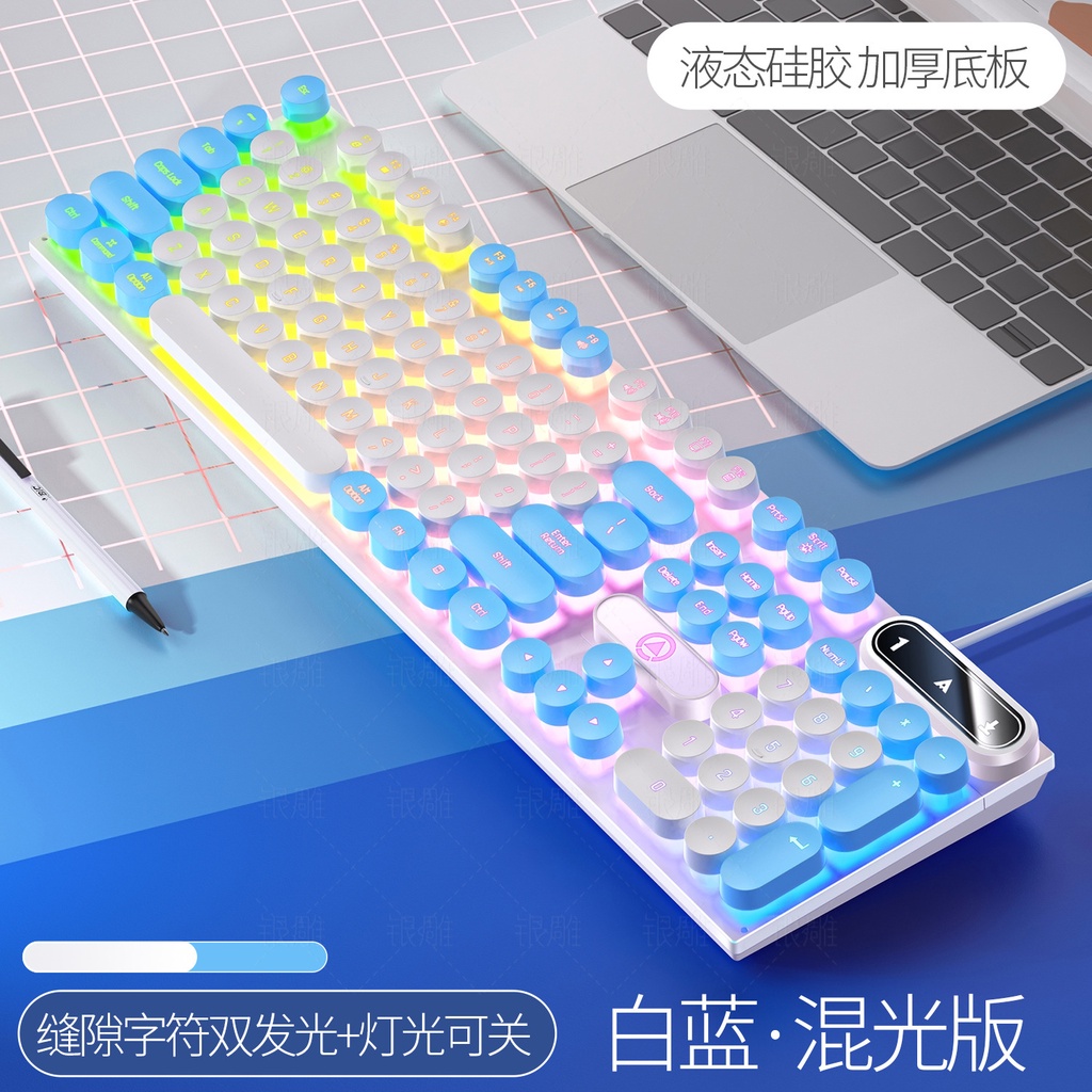 Bàn Phím Cơ Chơi game eagle k600 Có Dây Màu Sắc Dạ Quang Phong Cách punk Độc Đáo Chất Lượng Cao ...