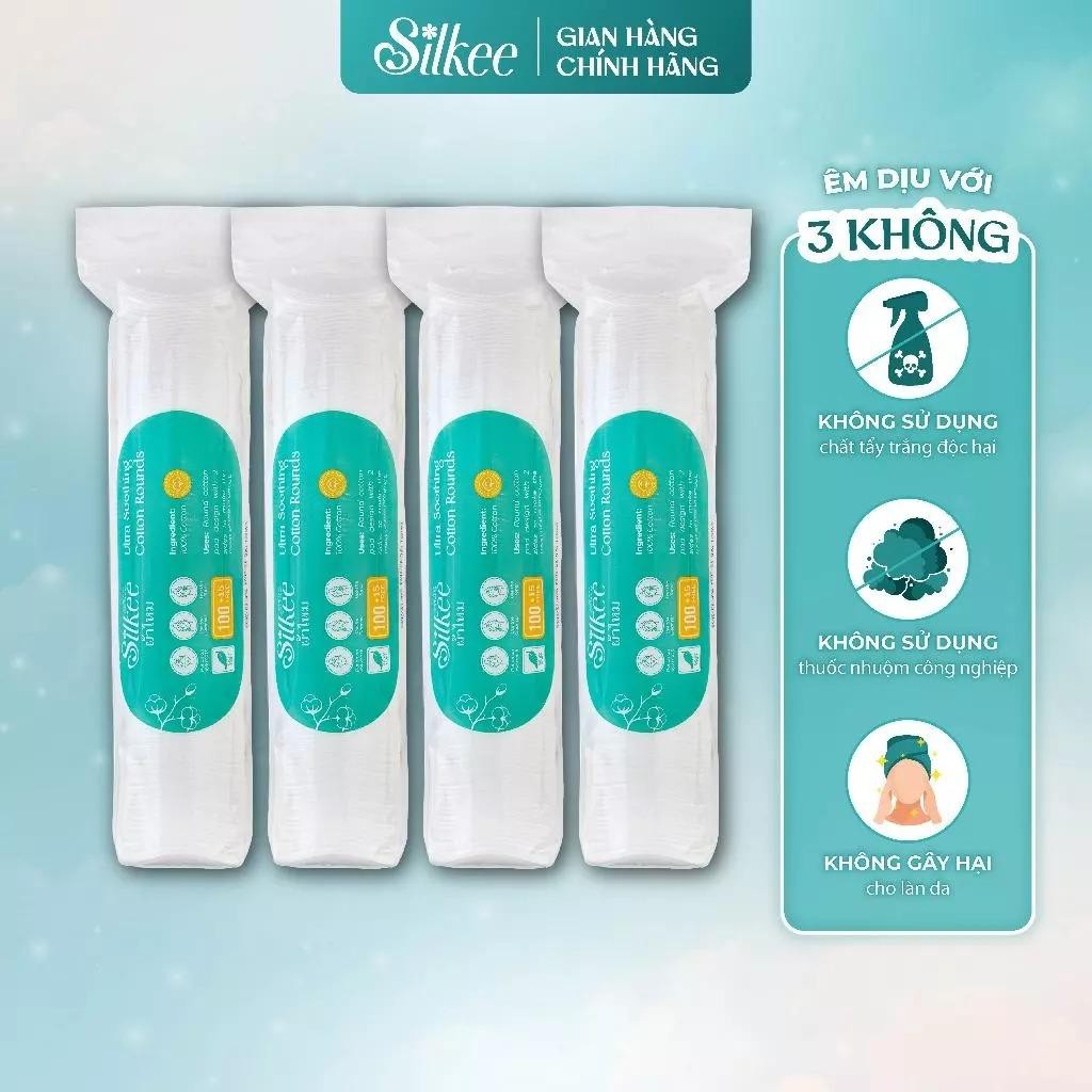 Bông Tẩy trang cao cấp êm dịu, thấm hút tốt, khôn xơ bông Silkee MP0955 ...