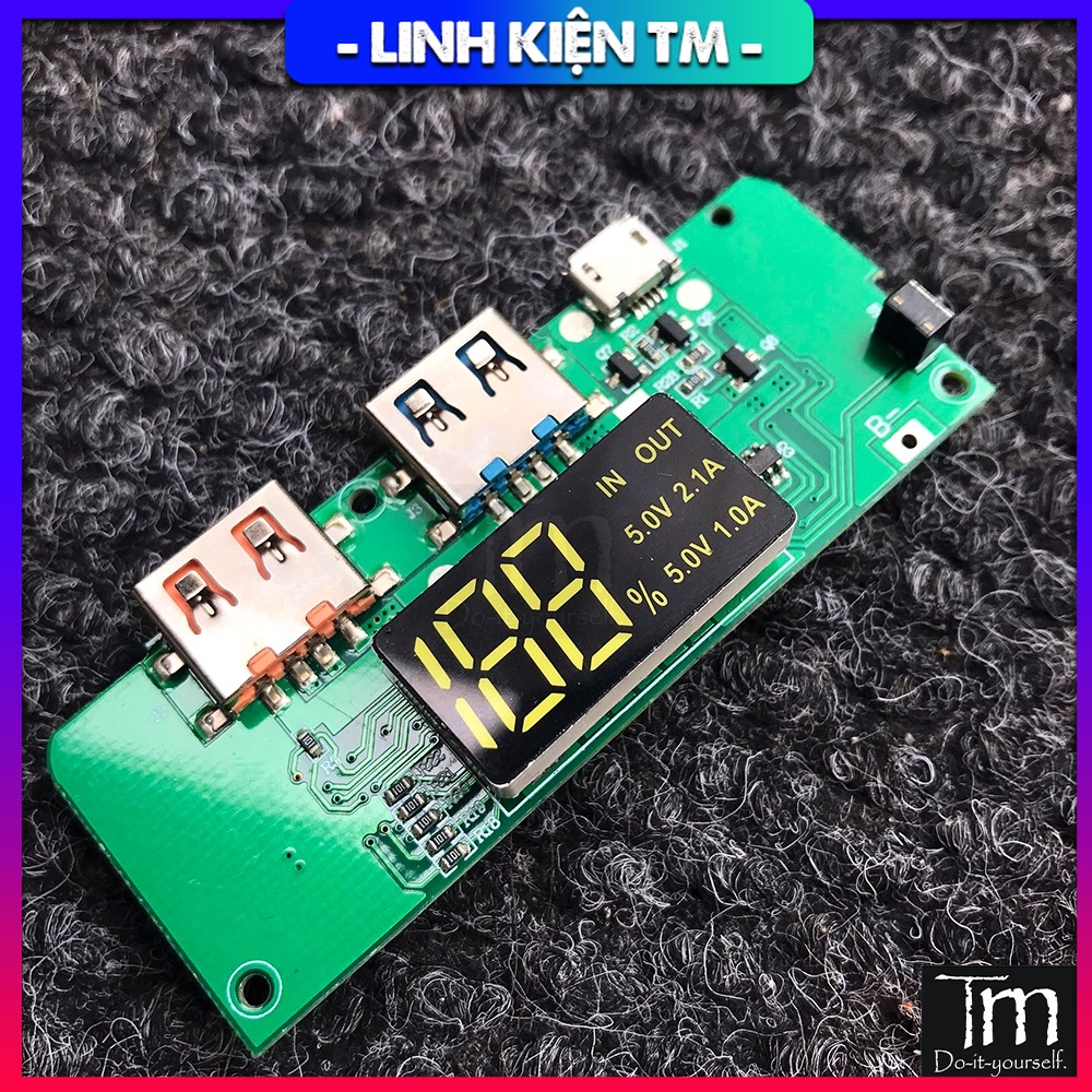 Mạch Sạc Dự Phòng 10W 5V2A Hiển Thị LCD 2*USB | Shopee Việt Nam