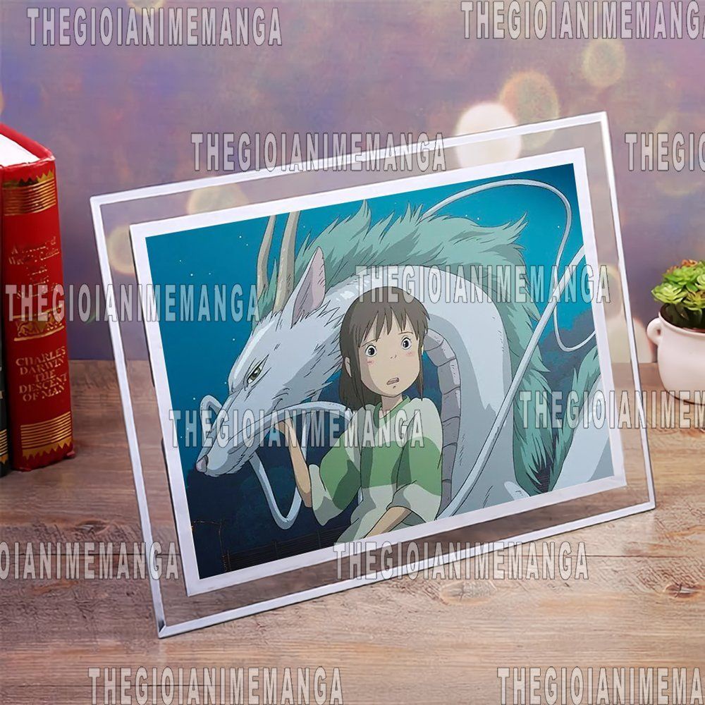 (Kèm ảnh) Khung kính Spirited away Howl's moving castle Totoro in hình ...