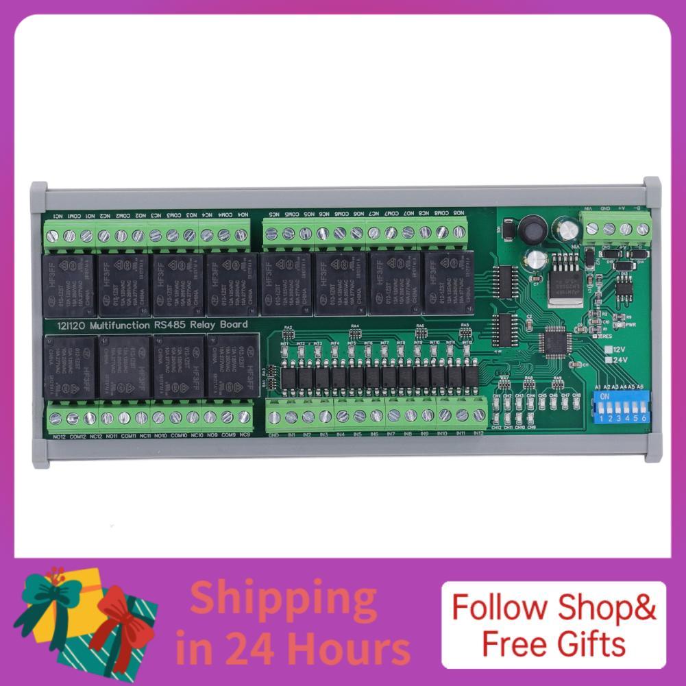 Iuxishop RS485 Relay Module Board 12 Outputs with DIN Rail for ...