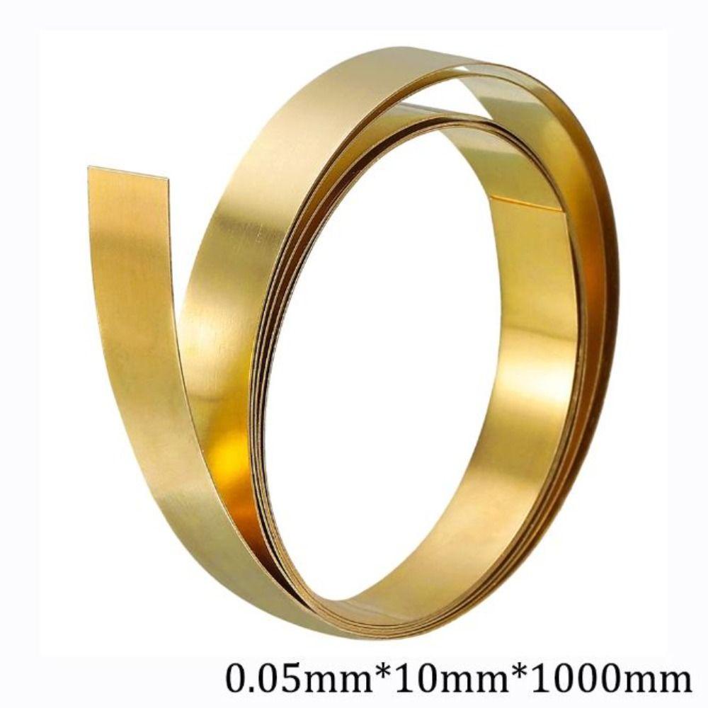 Benytro Cuộn tấm đồng thau, Tấm lá kim loại màu vàng 1000mm x10mm, Cắt ...