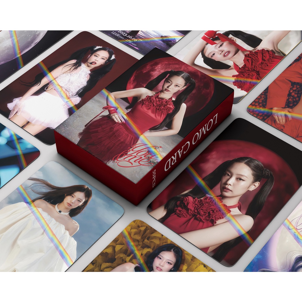 50-55pcs/box BP Laser Holographic Lomo Cards JISOO LISA ROSE JENNIE ...
