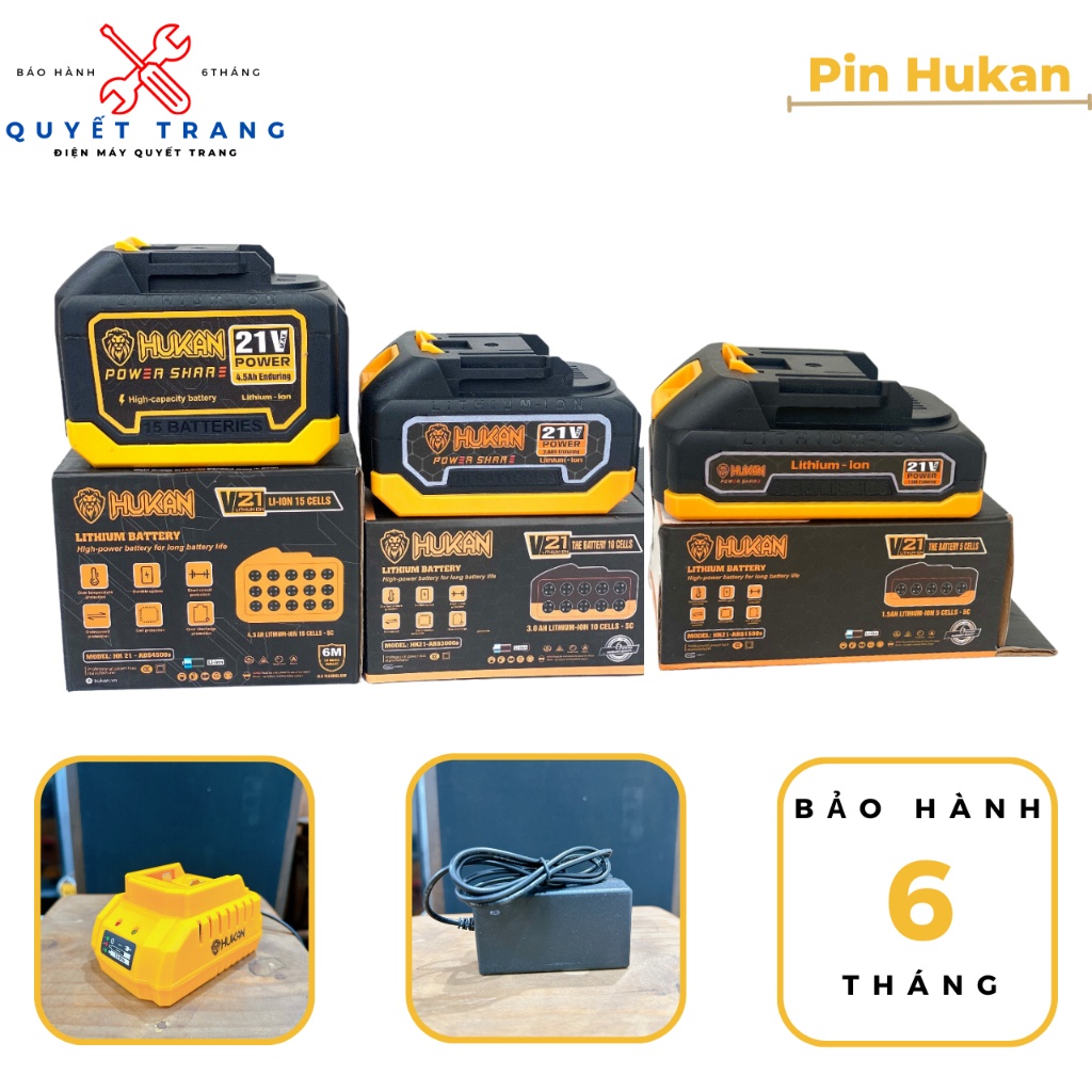 Pin Hukan 5 cell 10cell và 15 cell pin lion dung lượng cao chân pin phổ ...