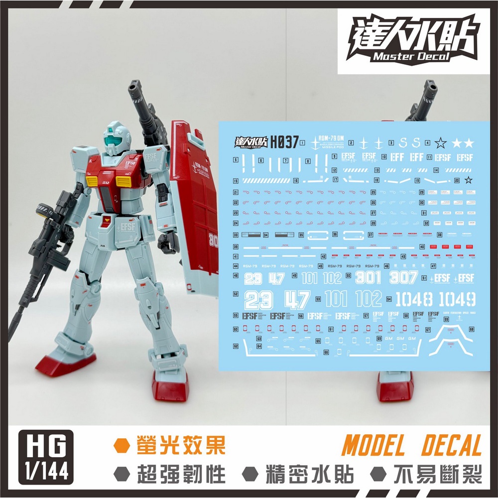 Decal nước Gundam HG GM Master Decal DL Dalin MD Water Sticker H037 ...