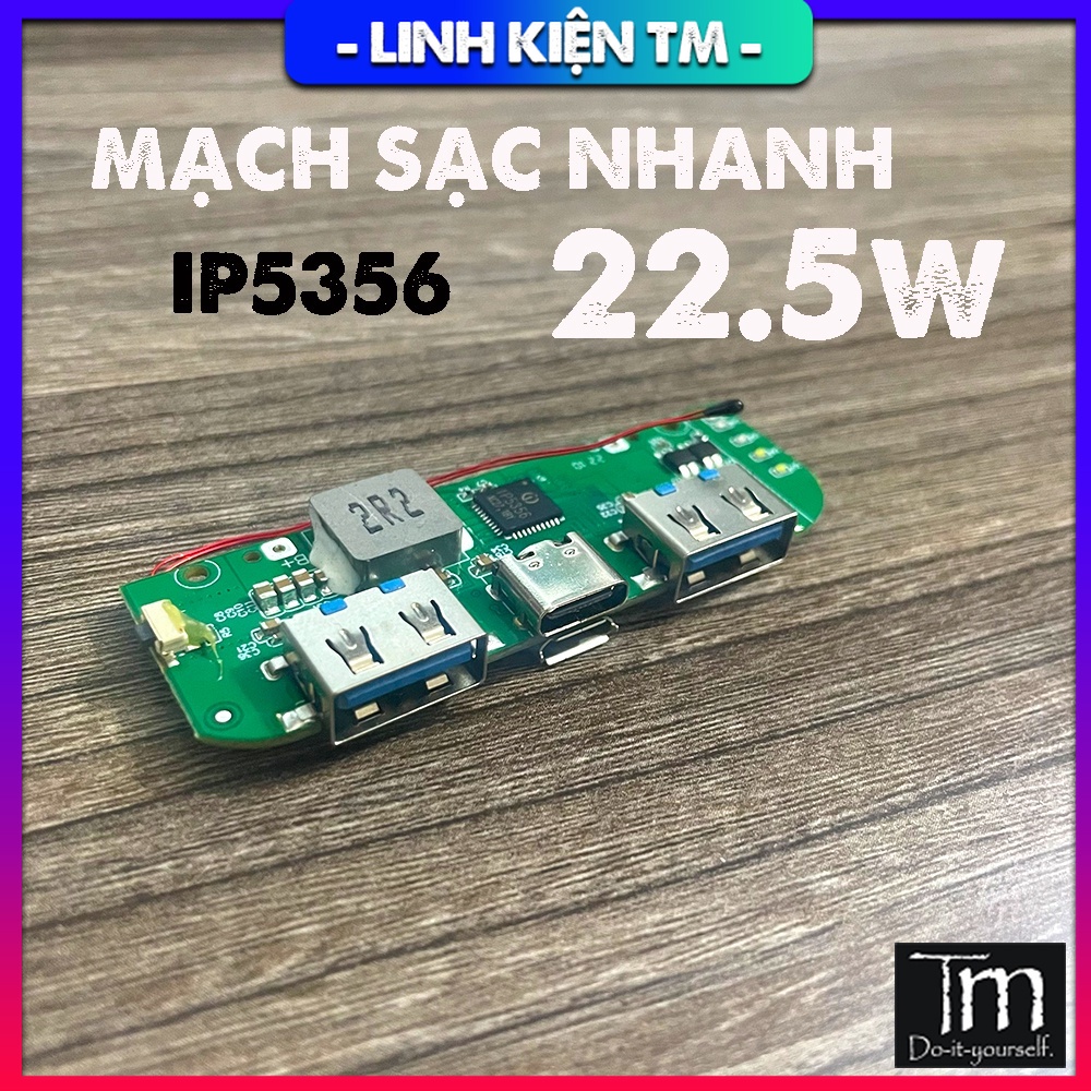 Mạch Sạc Dự Phòng Sạc Nhanh QC3.0 22.5W IP5356 Mới | Shopee Việt Nam