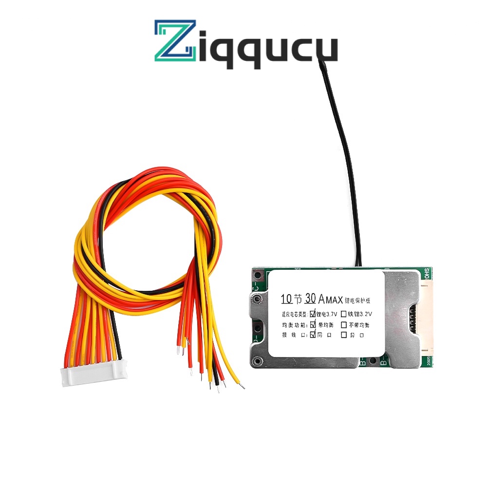 Bảng mạch bảo vệ pin sạc ZIQQUCU bms 10s 30a 36v li-ion | Shopee Việt Nam