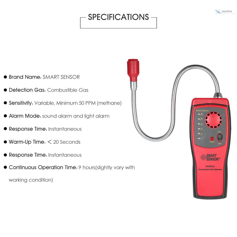 SMART SENSOR New Handheld Portable Automotive Mini Combustible Gas ...