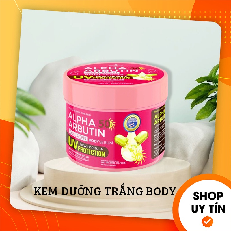 [Chính Hãng] Kem Kích Trắng Body Alpha Arbutin Collagen Body Serum Thái Lan 500g | Shopee Việt Nam