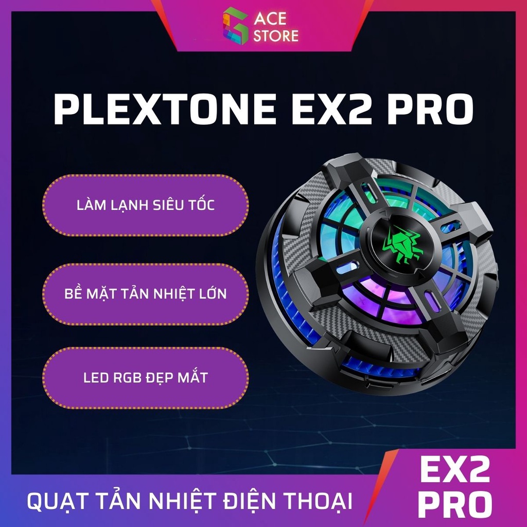 Plextone EX2 PRO | Quạt tản nhiệt từ tính dành cho điện thoại và máy ...