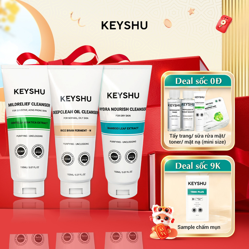 Sữa Rửa Mặt KEYSHU Làm Sạch Dịu Nhẹ Dành Cho Mọi Loại Da 150ml | Shopee ...