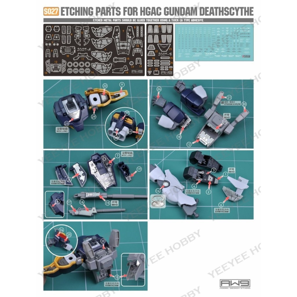 PHỤ KIỆN MOD AW9 - S027 - PHOTO ETCH NÂNG CẤP CHO 1/144 HGAC MÔ HÌNH ...