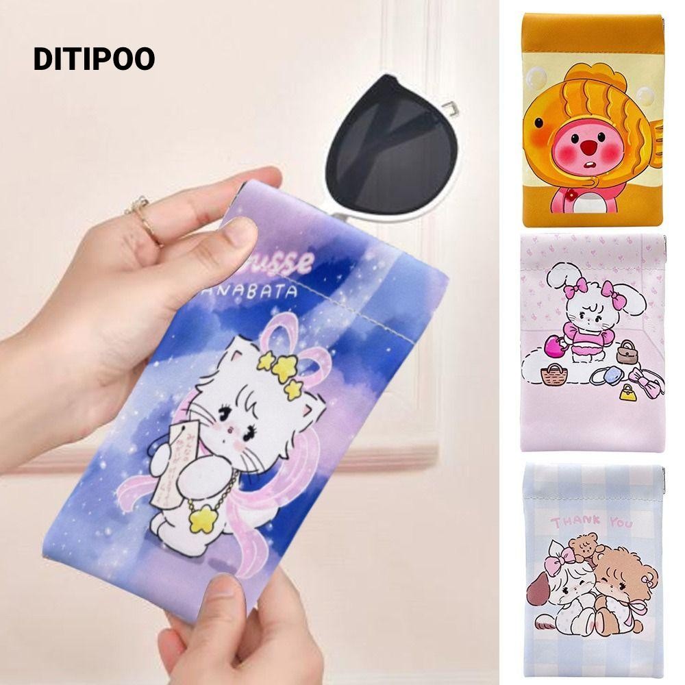 Túi kính râm DITIPOO, Kính mắt đọc sách bằng da PU Loopy hoạt hình, Bảo ...