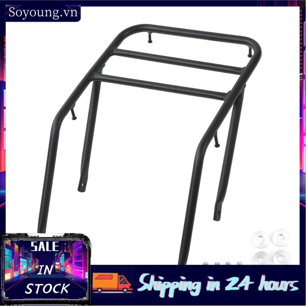 Soyoung Rear Seat Luggage Carrier Black Steel Motorcycle Rack 7kg/15.43lb Bearing Stylish Design ...