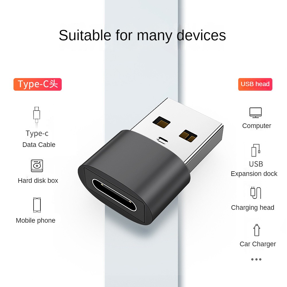 Bộ chuyển đổi USB Male sang Type-c Female Bộ chuyển đổiOTG Hỗ trợ ...