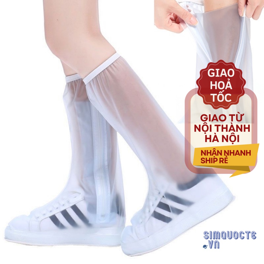 Ủng bọc giày cao cổ đi mưa đế cao su chống trơn trượt Bao giày đi mưa ...