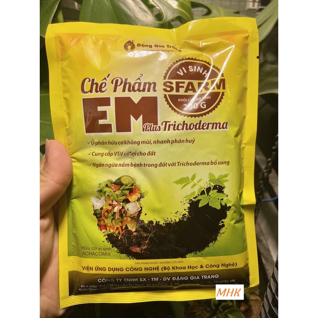 Gói 200g Chế Phẩm EM Plus Trichoderma SFARM (xử lí nước thải, rác thải ...