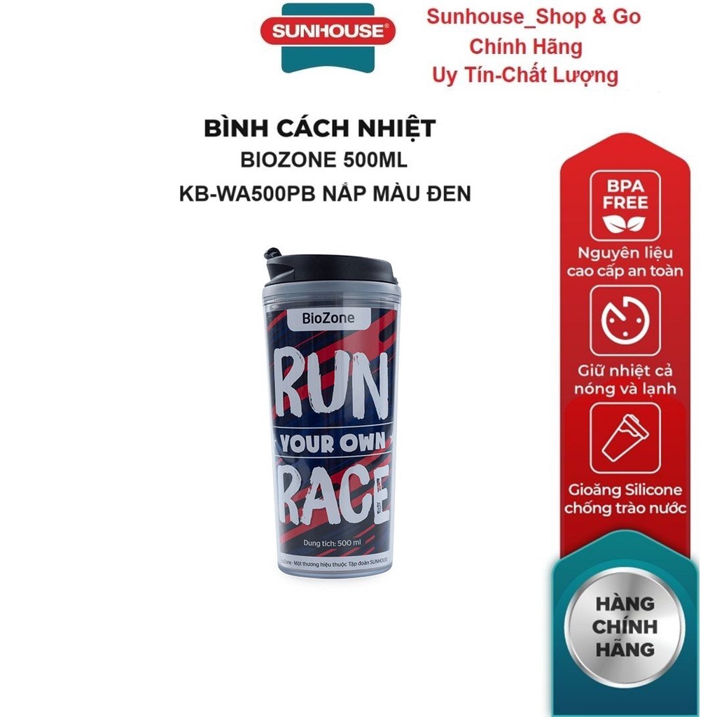 BÌNH GIỮ NHIỆT BIOZONE 500ML KB-WA500PB NẮP MÀU ĐEN_Hàng chính hãng | Shopee Việt Nam