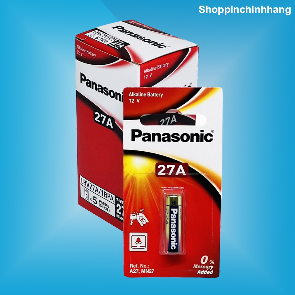 Pin A27 Panasonic Vỉ 1 viên 12v LRV27A alkaline Chính hãng dùng thay ...