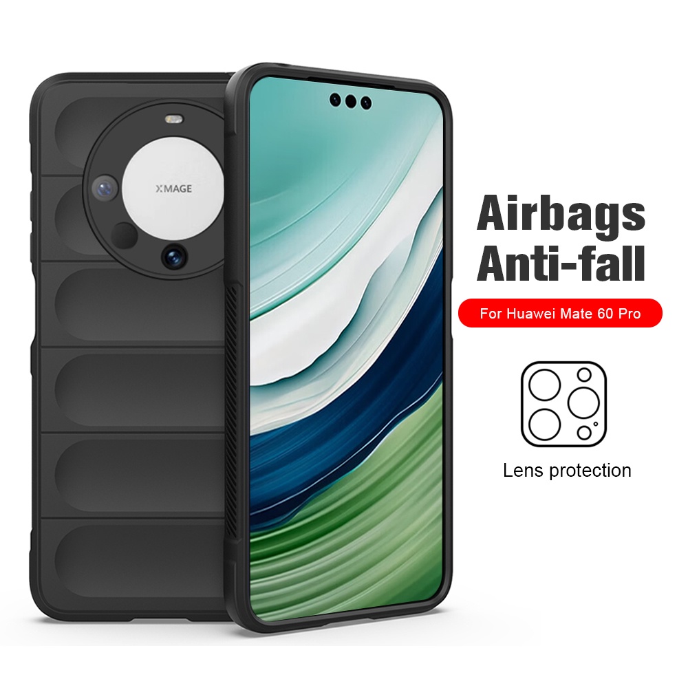 Ôp Điện Thoại Silicon Dẻo Kiểu Giáp Kèm Giá Đỡ Chống Sốc Cho huawei mate 60 pro 2023 huawei mate ...
