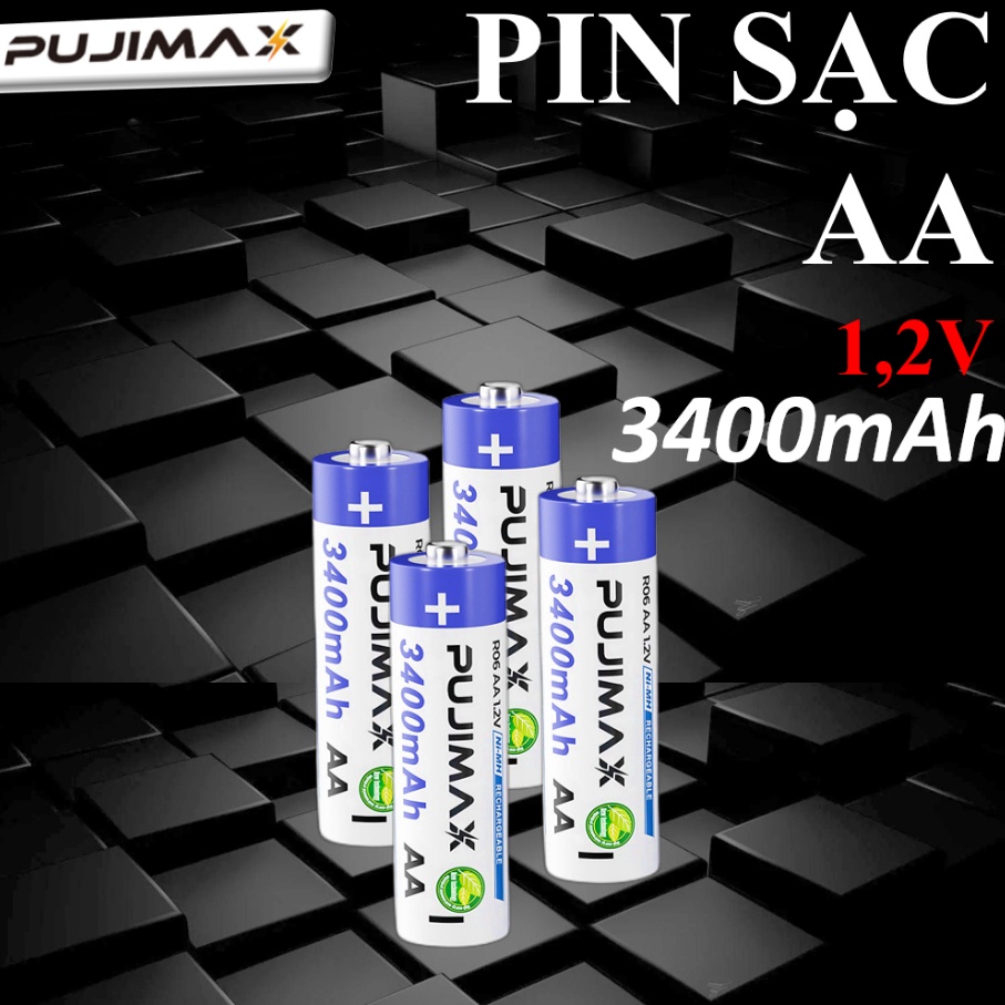 Pin Sạc AA 3400mAh / Pin AA 1200mAh / Pin Tiểu Sạc Lại Dùng Cho micro ...
