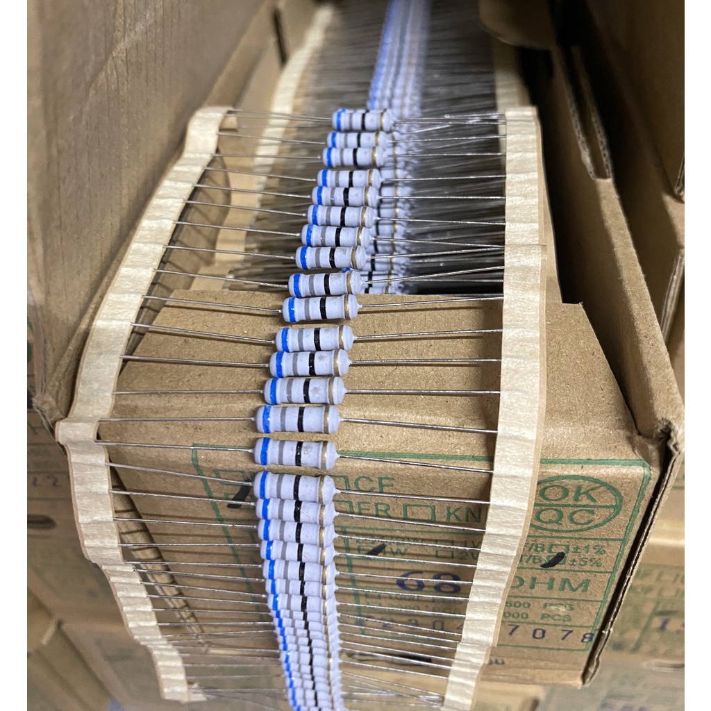 Điện Trở dây màng Carbon 1W 5% nhiều trỉ số từ 2.2R đến 100K - Linh kiện điện tử QUỲNH DIỄN ...