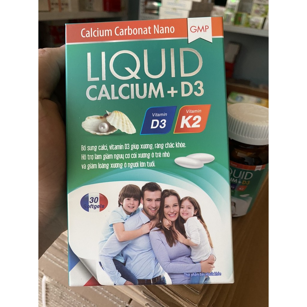Liquid calcium + D3 bổ sung canxi Chống Còi Xương, Loãng Xương lọ 30 viên | Shopee Việt Nam