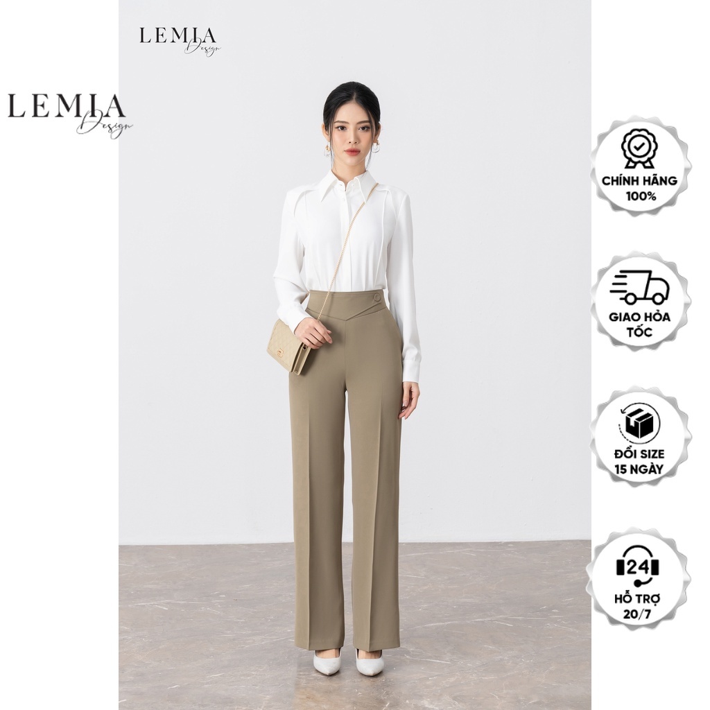 Quần Suông Nữ Cạp Chữ V Thời Trang Công Sở By LEMIA Design - 22Q063 ...
