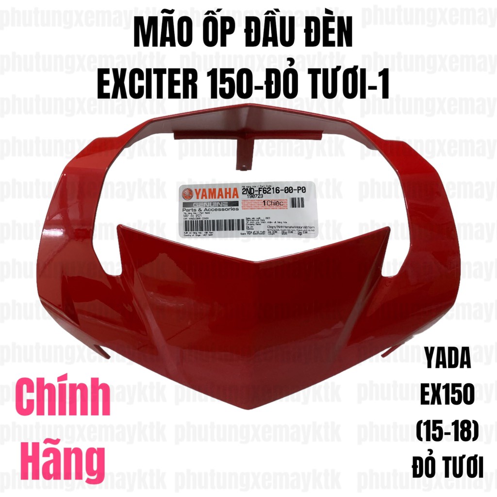 [Chính hãng Yamaha]YADA-EX150(15-18)-ĐỎ TƯỞI-1 Mão ốp đầu đèn | Shopee ...