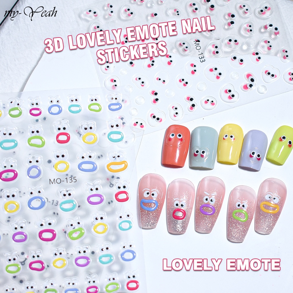 Nhãn Dán Trang Trí Móng Tay Họa Tiết Trái Cây Hoạt Hình 5d Dễ Thương 40 ...