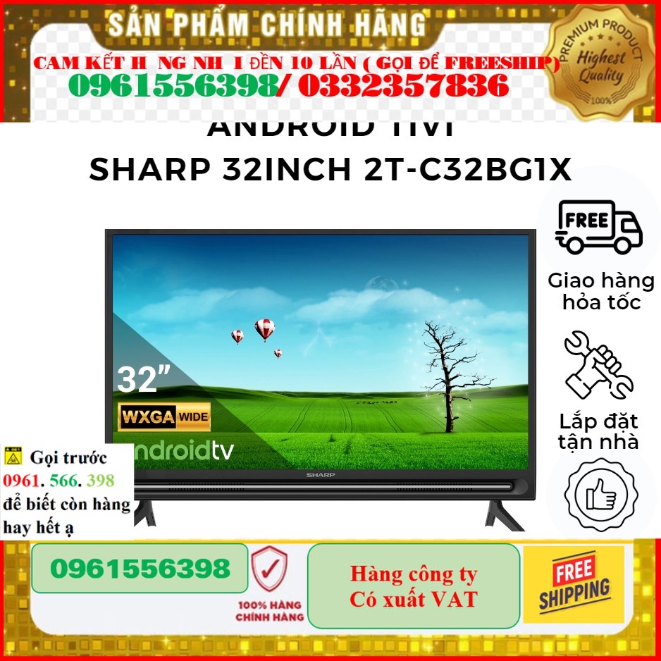 [CHÍNH HÃNG] Smart Tivi Android Tv Sharp 32 inch 2T-C32BG1X Hỗ trợ ...
