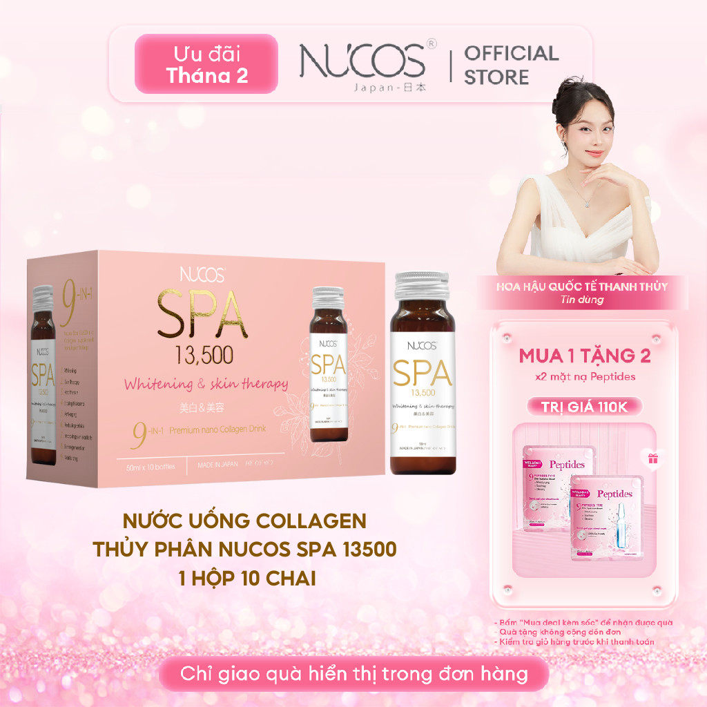 Nước Uống Collagen Nucos Spa 13500mg Giúp Da Căng Mịn, Chống Lão Hóa ...