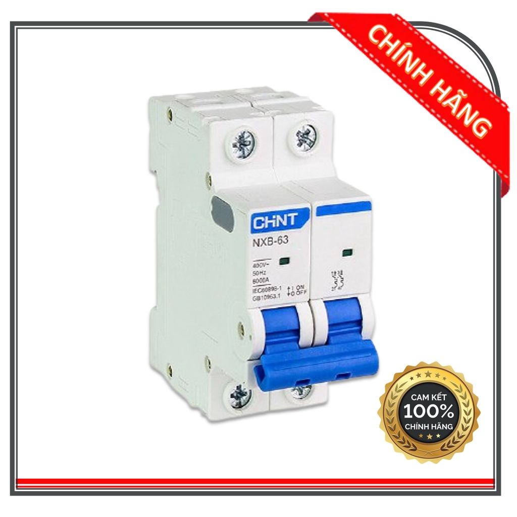 (HCM) Aptomat MCB 2 Pha NXB-63 Chint 6A,10A,16A,20A,25A,32A,40A,50A,63A, Dòng Cắt 6KA~10KA (Hàng ...