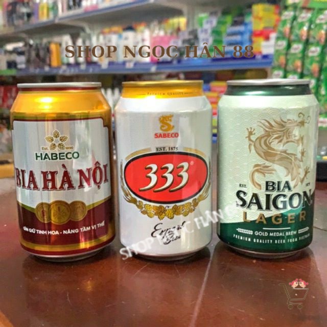 NEW 6 LON BIA 333, HÀ NỘI , SÀI GÒN LAGER 330ML (hàng chính hãng) | Shopee Việt Nam