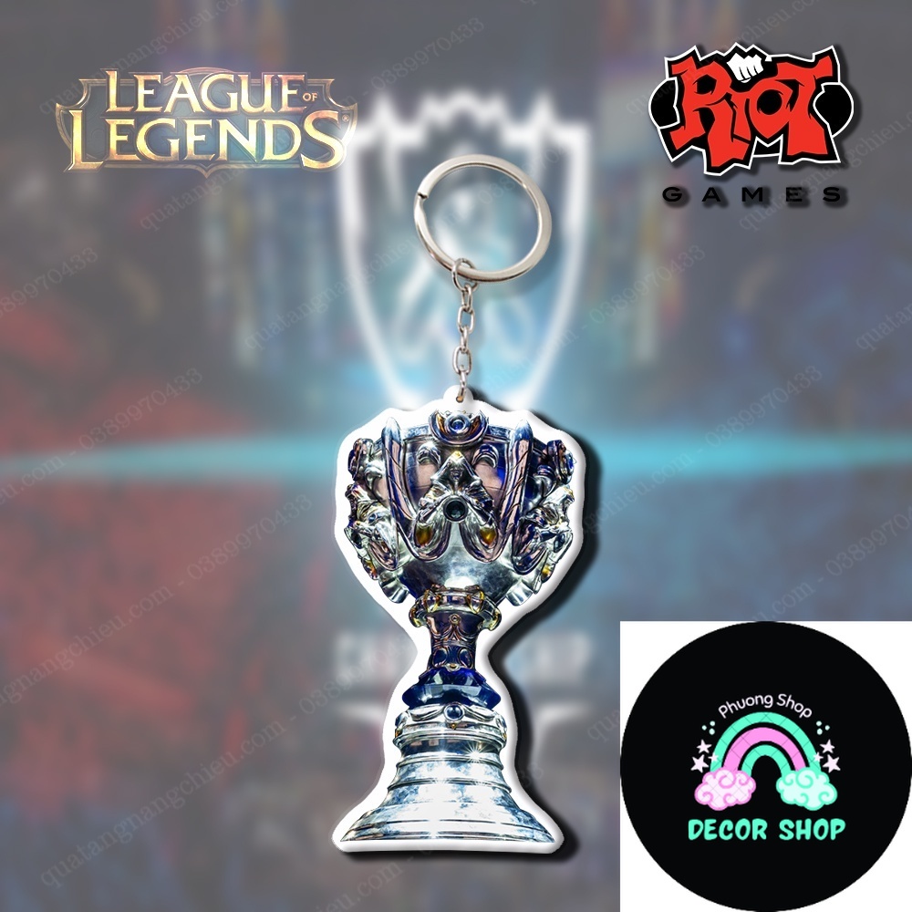Móc khóa Logo Cúp CKTG game LMHT, Dày Sắc nét in 2 mặt | Shopee Việt Nam