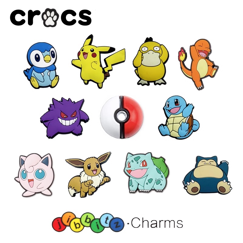 sticker dép crocs Pokémon stiker dép cross sticker gắn dép cross charm ...