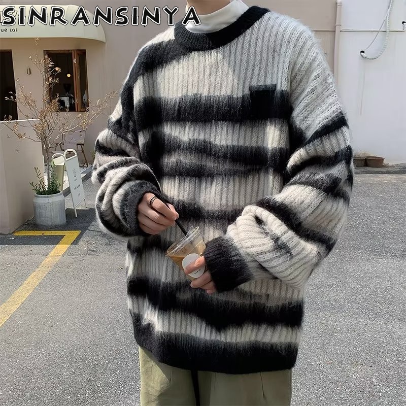 Sinransinya Áo sweater Dệt Kim Dày Dáng Rộng Cao Cấp Phong Cách Đường ...