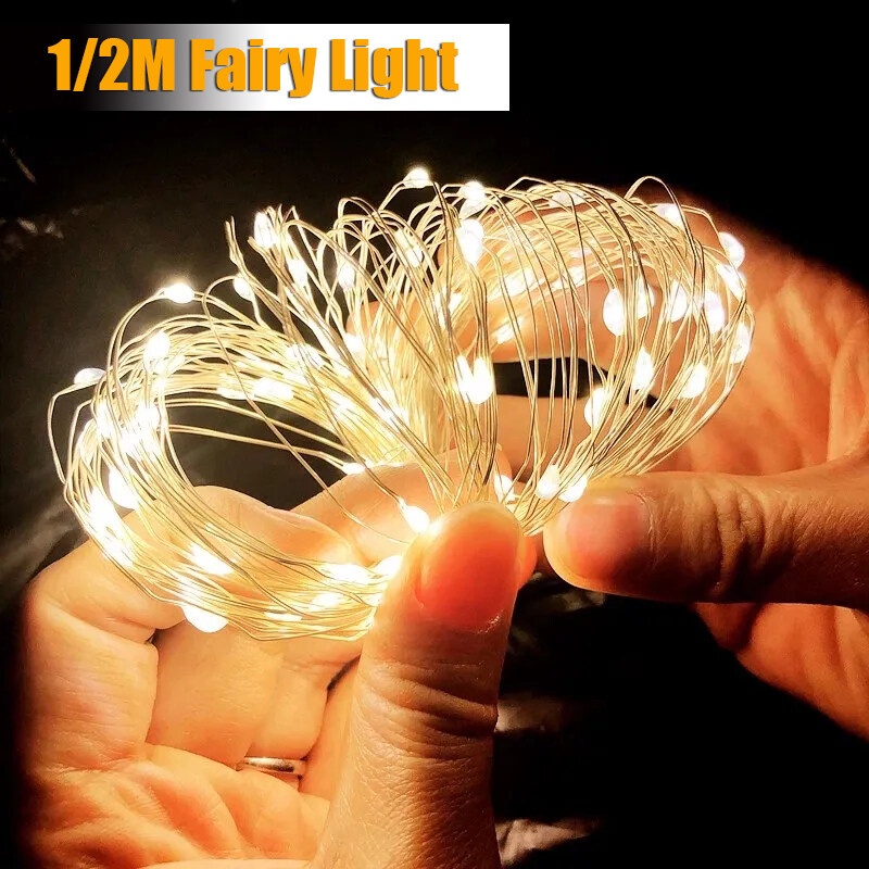 Dây Đèn Led 1M 2M 3M Sử Dụng Pin Chống Thấm Nước Trang Trí Giáng Sinh ...