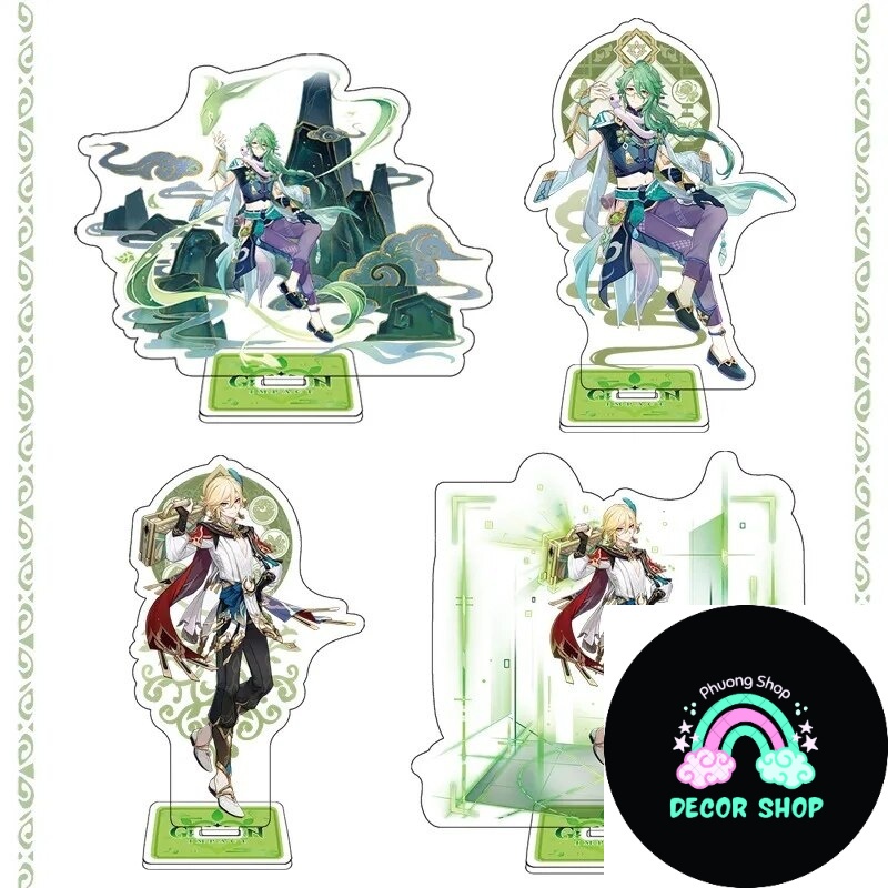 Mô hình Standee Genshin Impact Baizhu anime chibi acrylic standee trưng ...