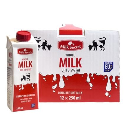 [THÙNG 12 HỘP] Sữa tươi không đường Milk Secret hộp 1L - độ béo 3.5 ...