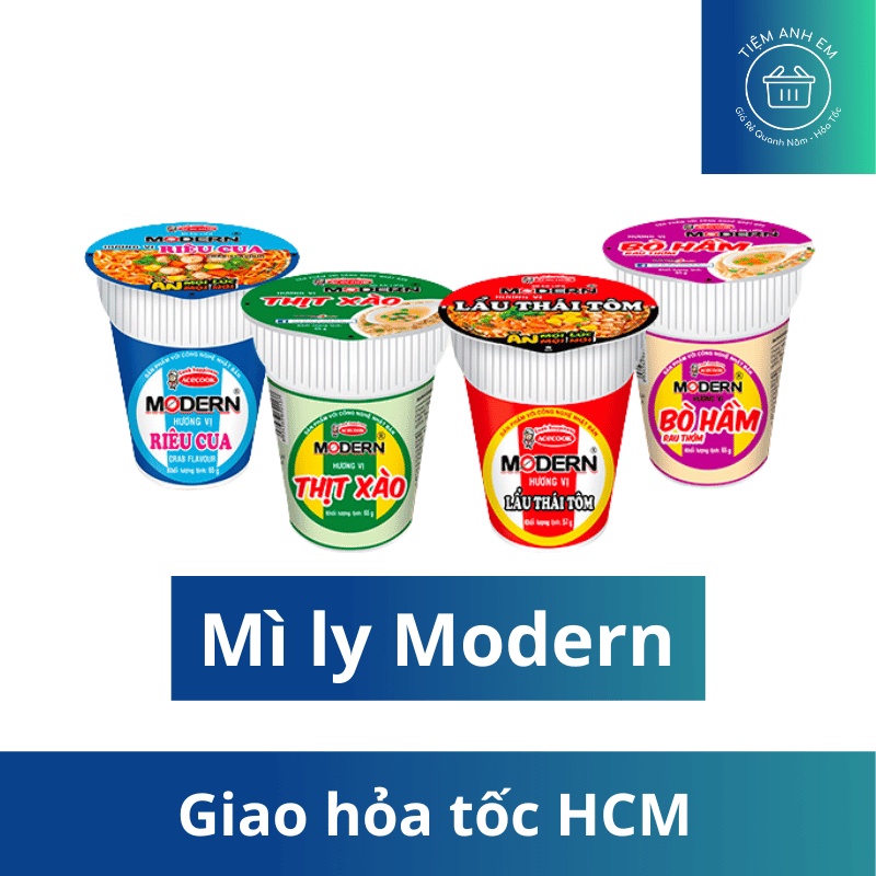 [HCM] Mì ly Modern Acecook thơm ngon các vị 65g | Shopee Việt Nam
