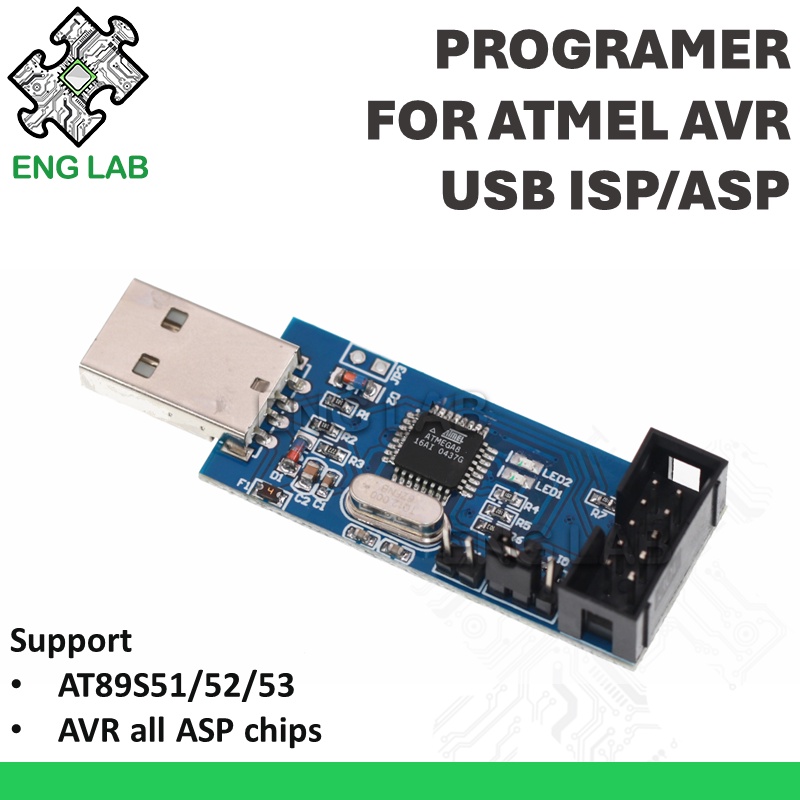 ENGLAB★ATMEL 51 AVR USB ISP Lập trình viên ASP, Lập trình viên ATMEGA8 ...