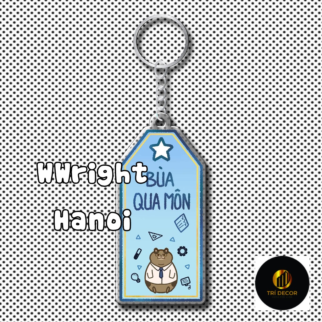 Móc Khoá Chibi Bùa Qua Môn Cute Động Vật Mông Học Dễ Thương Móc Treo ...