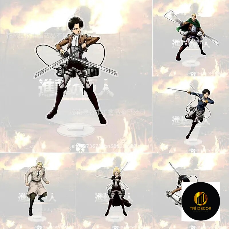 Mô hình Standee Hot Anime Attack on Titan Eren Jaeger k Levi Ackerman ...
