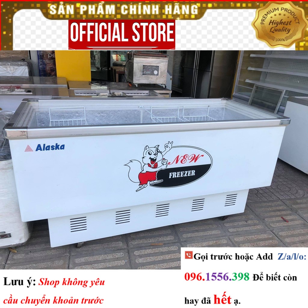 [Sốc] Tủ đông mặt kính phẳng Alaska SD-6W dung tích 600 Lít mới 90% ...